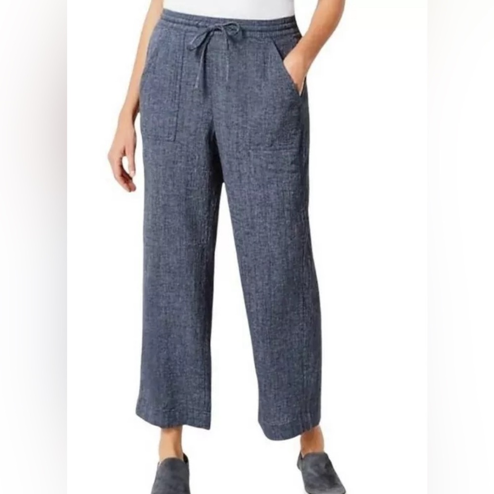J Jill Pure Jill Linen Blend Crop Capri Pant - Gem